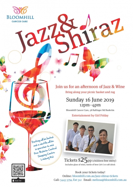 Jazz And Shiraz - Girl Friday Band - BLOOMHILLCANCER CARE CENTRE, Buderim